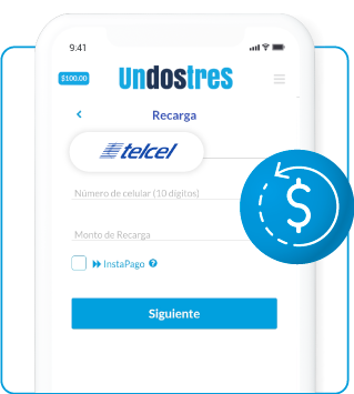 Recarga Telcel en UnDosTres - Recargas UnDosTres