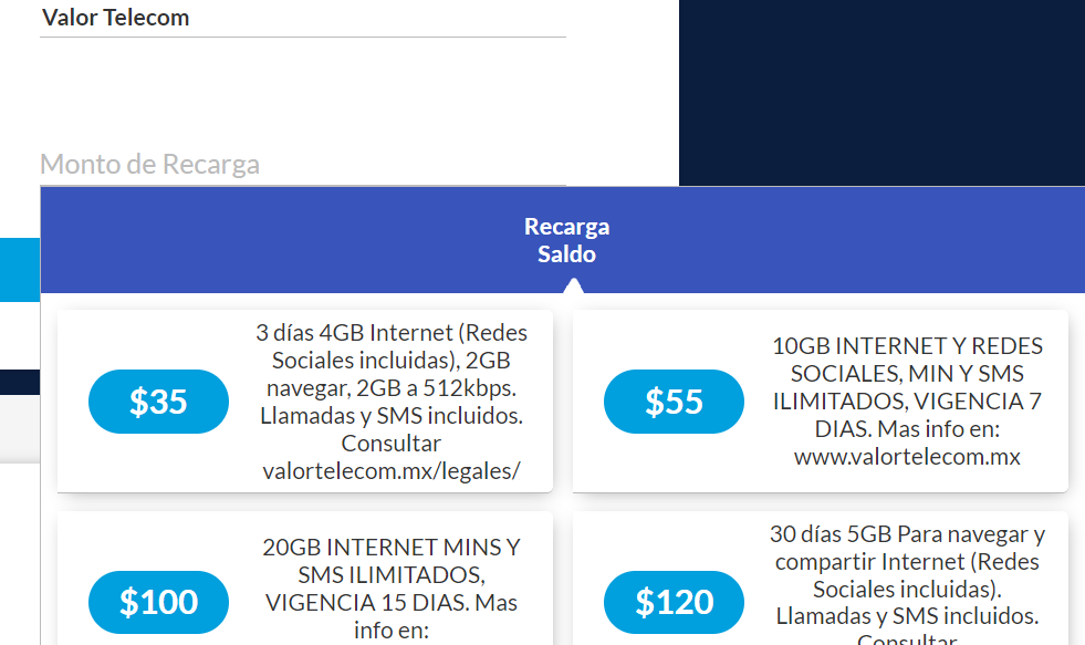 ¿Cómo recargar Valor Telecom? - Recargas UnDosTres